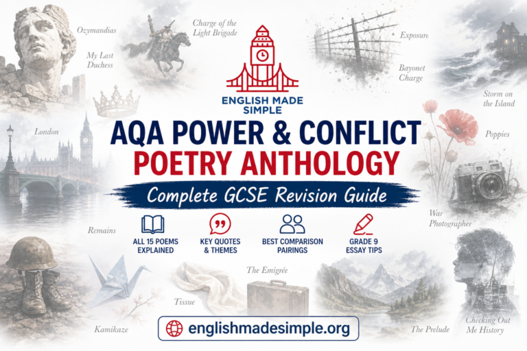 AQA Power & Conflict: Compare Ozymandias & London Poems